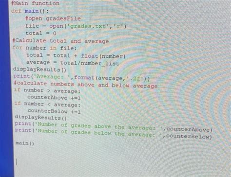 Solved Write A Program That Calculates The Average Of Grades