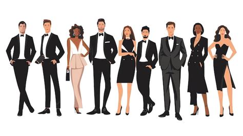 Premium Photo A Group Of People Dressed In Formal Attire