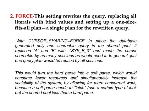 Ppt Reusability Of Sql Cursor Sharing Bind Variables And Bind