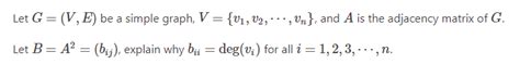 Solved Let G V E Be A Simple Graph V V V C Vn Chegg Com