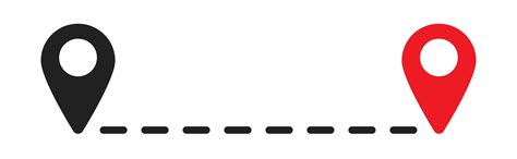 Premium Vector Path Point In Line Style Vector Flat Map Way Isolated