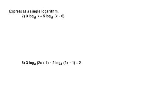 Solved Express As A Single Logarith