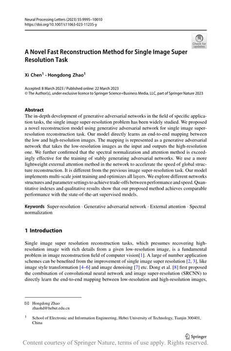 A Novel Fast Reconstruction Method For Single Image Super Resolution Task
