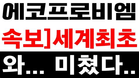 에코프로비엠 주가전망 에코프로비엠속보 세계최초 리튬프리 양극재 개발성공 와 미쳤다 Feat 에코 주주님들