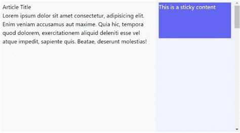 How To Create A Sticky Sidebar With Tailwindcss Reacthustle