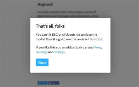 20 Best Javascript Modal Window Plugins Css Author