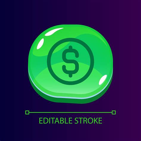 Money Transaction Glossy Ui Button With Linear Icon Payment Online