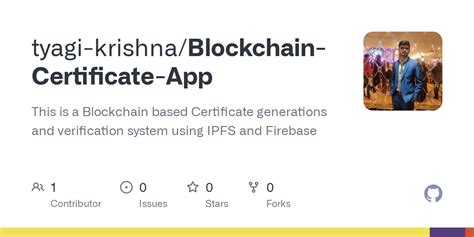 GitHub Tyagi Krishna Blockchain Certificate App This Is A Blockchain