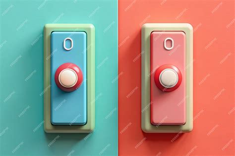 Toggle Onoff Realistic Switch Positions Premium Ai Generated Image