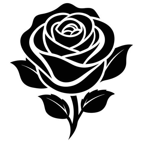 Hand Drawn Rose Silhouette 47965716 Vector Art At Vecteezy