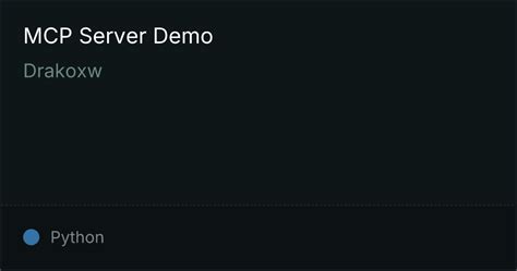 Mcp Server Demo Glama