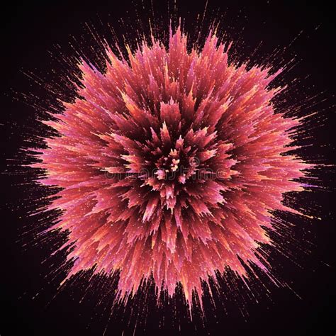A Digital Artwork Depicting An Abstract Explosive Form Resembling A Starburst The Stock