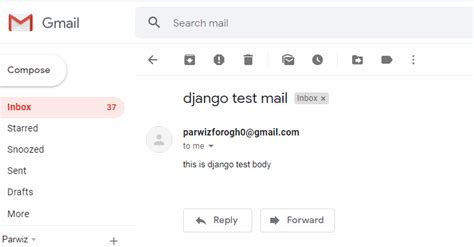 Django How To Send Email To Gmail Account