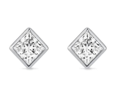 Princess Cut Bezel 14k Gold Blue Lotus