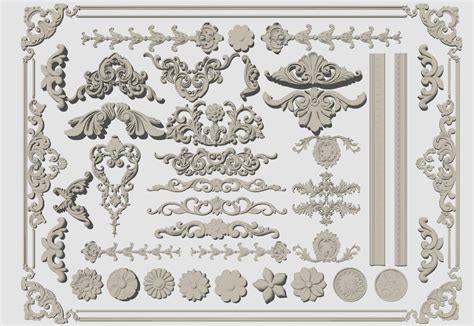 6633 Free Sketchup Decorative Plaster Models Download