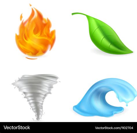 Natural Elements Royalty Free Vector Image Vectorstock