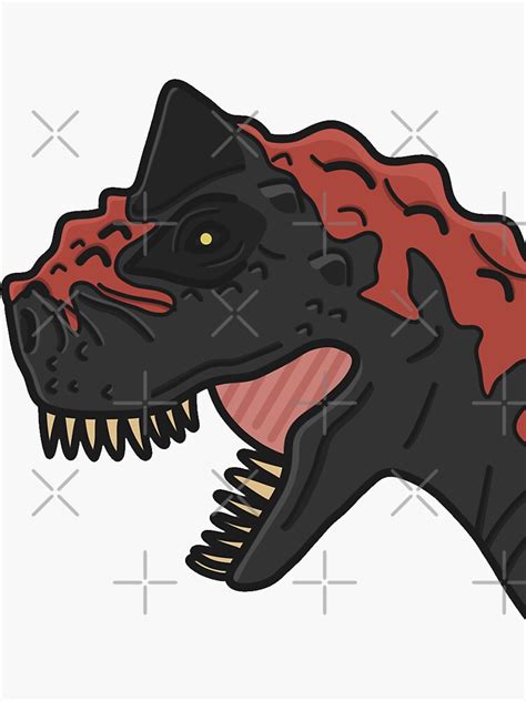 Demon Carnotaurus Sticker For Sale By Jurassicfunatic Redbubble