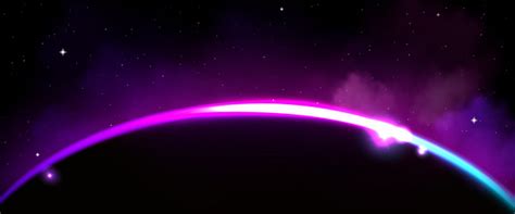 Solar Planet Eclipse Light Sunrise Flare Effect Vector Image