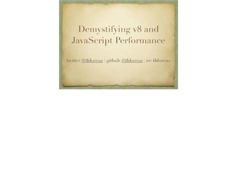 Pdf Demystifying V8 And Javascript Talksdemystifying V8talkpdf