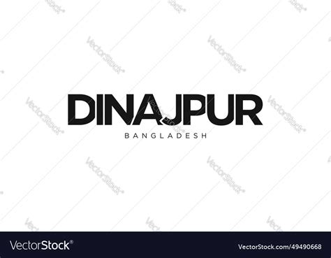 Dinajpur In The Bangladesh Emblem Design Vector Image