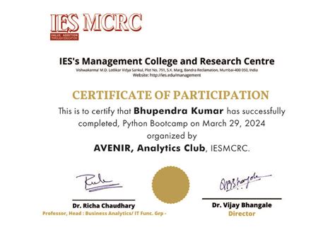 Bhupendra Kumar On Linkedin Pythonbootcamp Iesmcrc Codingjourney Techskills Pythonprogramming