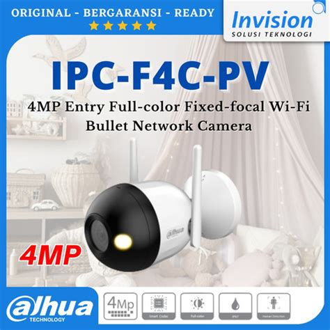 Jual Dahua Ricoo Ipc F4c Pv 4mp Full Color Wifi Bullet Ip Camera Wireless Outdoor With Sirene