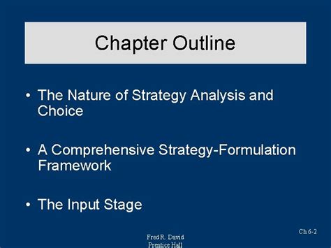 Chapter 6 Strategy Analysis And Choice Strategic Management