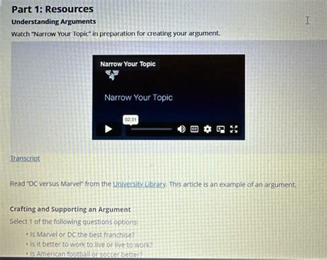 Part 1 Resources Understanding Arguments Watch