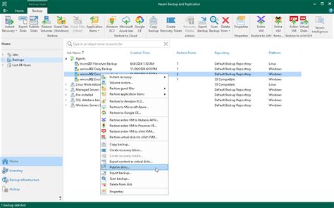 Step 1 Launch Publish Disks Wizard Veeam Agent For Microsoft Windows