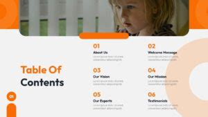 Orange And White Theme Powerpoint Template