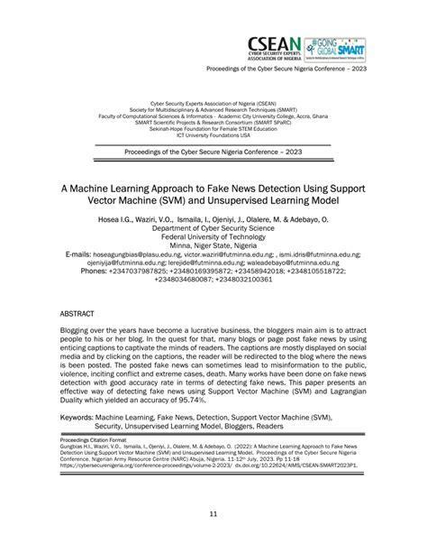 Pdf A Machine Learning Approach To Fake News Detection Using Support