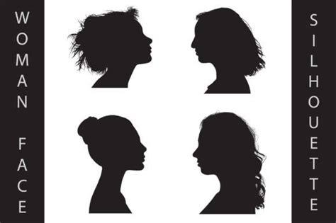 Woman Face Silhouette Graphic By Davector · Creative Fabrica