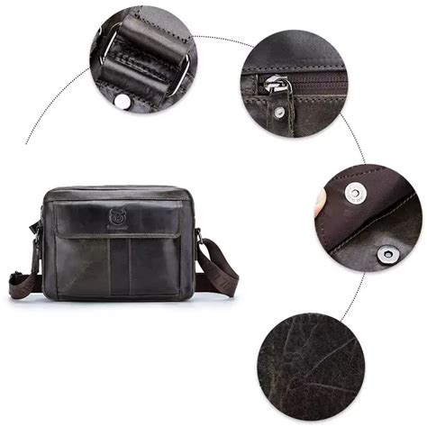 Bolsa Transversal De Couro Masculina Machimelo