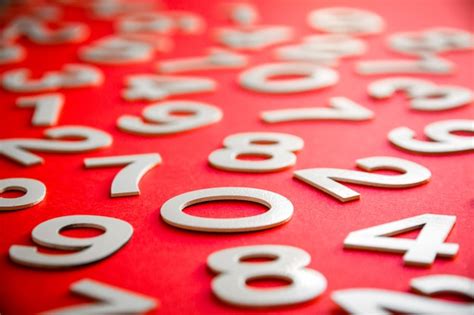 Premium Photo Mathematics Background Made With Solid Numbers On A Board Top View Isolated On Red