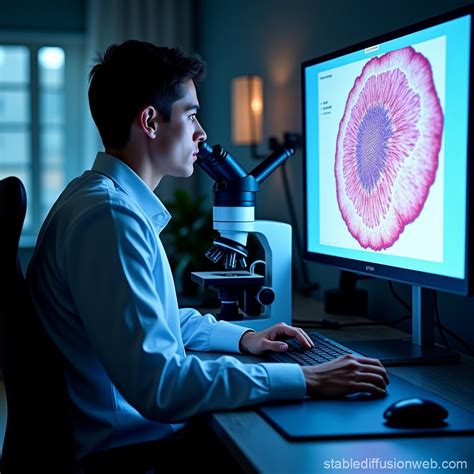 Superhero Pathologist At Microscope Stable Diffusion Online