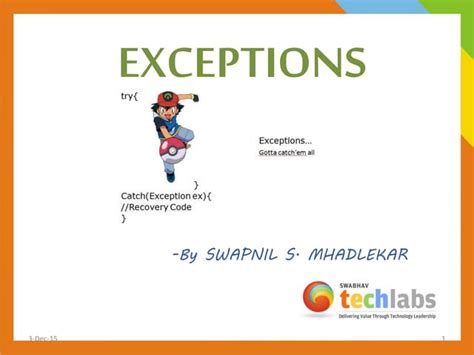 Introduction To Exception Ppt