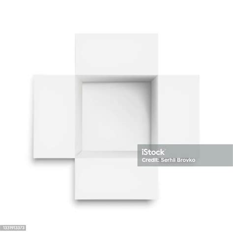 흰색 상자를 엽니다 흰색 배경에서 격리된 상단 보기입니다 벡터 그림입니다 입체 이미지에 대한 스톡 벡터 아트 및 기타 이미지 입체 이미지 0명 상자 Istock