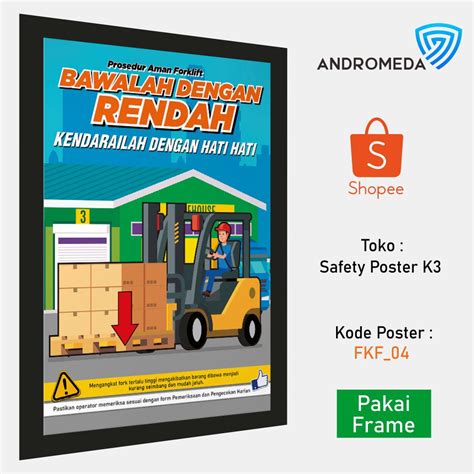 Jual Safety Poster K3 Prosedur Aman Forkliftkendarailah Forklift