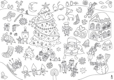 Коледа плакат за оцветяване 50×70 см Бяла лодка