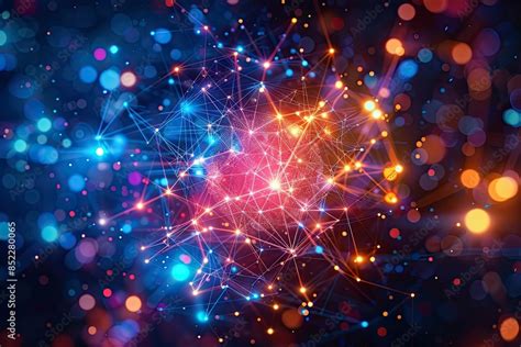 Create A Captivating Connectome Representation A Vibrant Glowing Orb Or Geometric Structure As