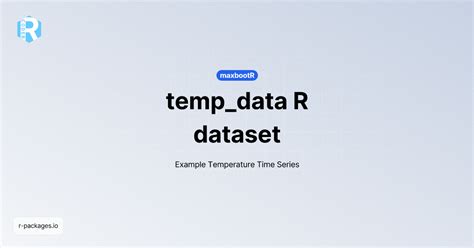 temp data dataset r packages