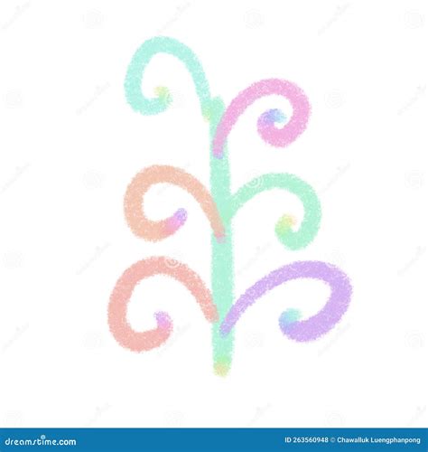 Rainbow Line Leaves Illustrations Stock Illustration Illustration Of Drawn Shape