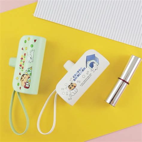 正版｜蠟筆小新 5000 膠囊行動電源 隨身充 口袋充 蝦皮購物