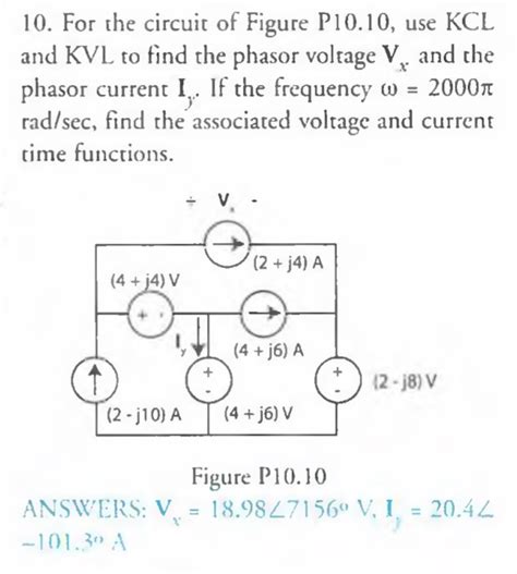 Solved For The Circuit Of Figure P Use KCL And KVL Chegg Com