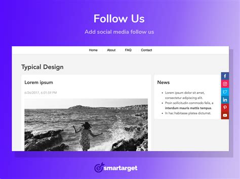 Smartarget Social Follow Us Live Help Cubecart