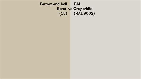 Farrow And Ball Bone 15 Vs Ral Grey White Ral 9002 Side By Side