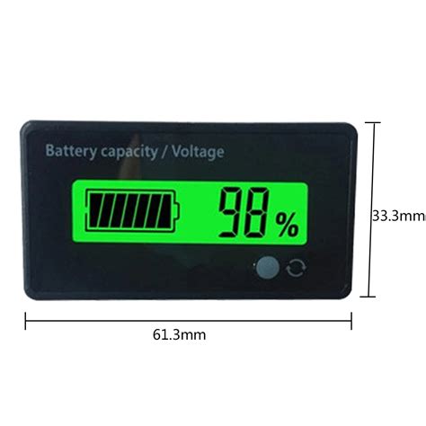 Lcd Voltmeter Meter Car 12v 48v Lead Acid Lithium Battery Capacity