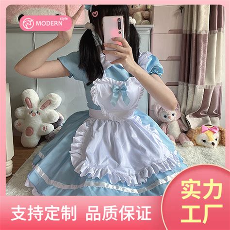 新款日系甜美爱心女仆装cosplay动漫游戏角色扮演服软妹女佣制服 阿里巴巴