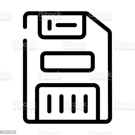 플로피 디스크 씬 선 아이콘입니다 프로그래밍 개념 격리 된 개요 기호에서 정보 선형 아이콘을 저장합니다 웹 디자인 및 앱에 대한 벡터 그림 기호 요소입니다 0명에 대한 스톡