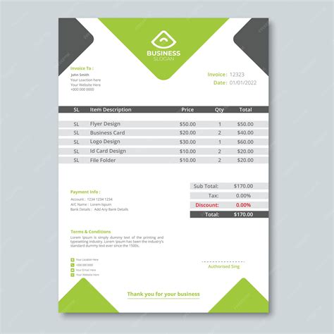 Premium Vector Simple Invoice Design And Template